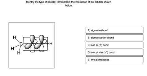 Solved Identify The Type Of Bond S Formed From The