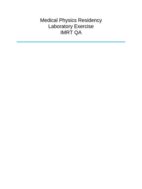 imrt qa lab pdf radiation therapy dosimetry