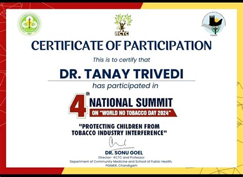dr tanay trivedi on linkedin worldnotobaccoday nationalsummit