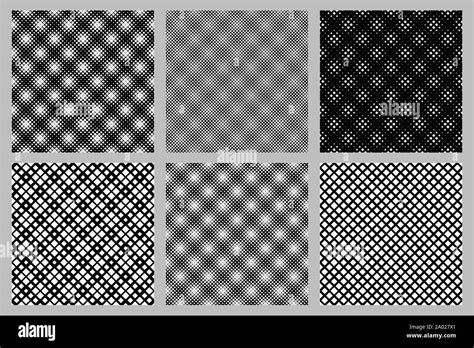 Seamless Geometrical Diagonal Square Pattern Background Design Set Abstract Vector Graphic