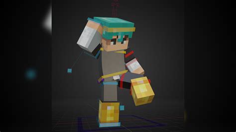 Simple Minecraft Rig For Blender 3d Minecraft Villager Rig For Blender
