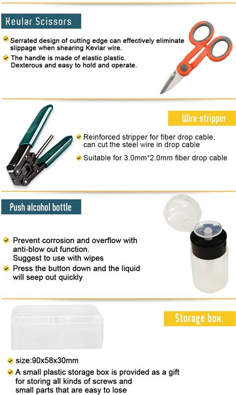Gcabling Ftth Toolkits Fiber Optic Tool Kit Gcabling Optical Fiber