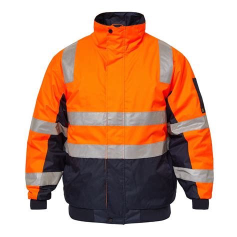 Hi Vis Modern Reflective Bomber Jacket Workcraft