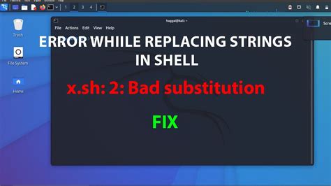 Linux Error Fix Xsh 2 Bad Substitution Youtube