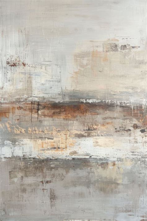 Serene Abstract Landscape With Soft Strokes And Textures In Muted Tones Stock Image Image Of