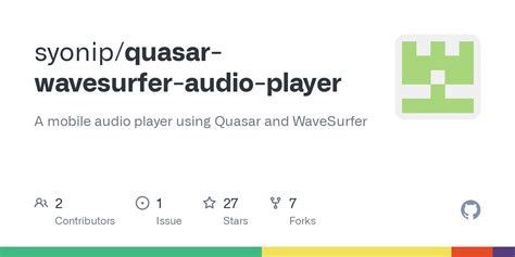 github syonip quasar wavesurfer audio player a mobile audio player