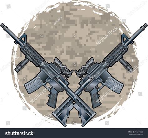 Crossed Assault Rifles