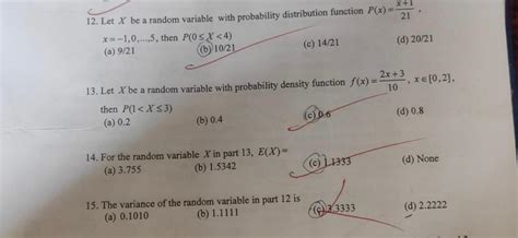 Solved Let X Be A Random Variable With Probability Chegg
