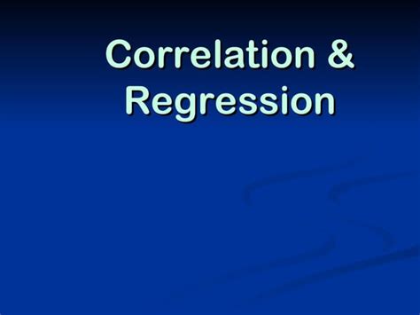 Understanding Correlation And Regression Key Concepts For Data Analysis Ppt