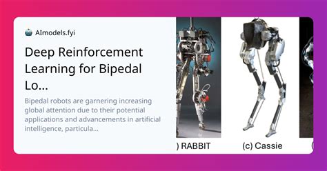 Deep Reinforcement Learning For Bipedal Locomotion A Brief Survey Ai
