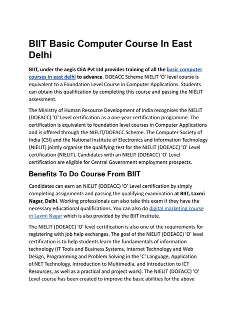 Ppt Basic Computer Course In East Delhi Powerpoint Presentation Free