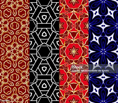 아름 다운 기하학적 장식의 집합입니다 완벽 한 아트 데코 패턴입니다 벡터 일러스트 레이 션 디자인 벽지 초대에 대 한 0명에 대한 스톡 벡터 아트 및 기타 이미지 Istock