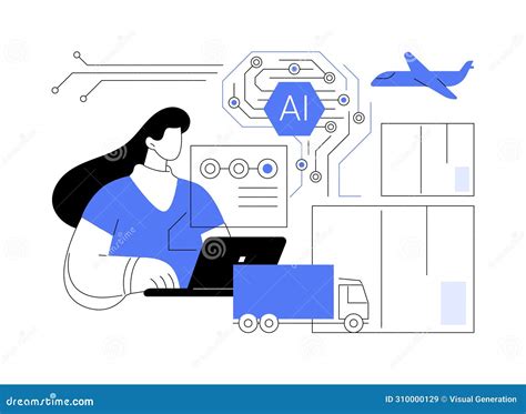 ai forecasting for efficient supply chain abstract concept vector