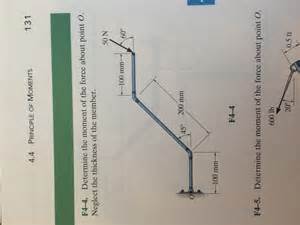 Solved F4 4 Determine The Moment Of The Force About Point