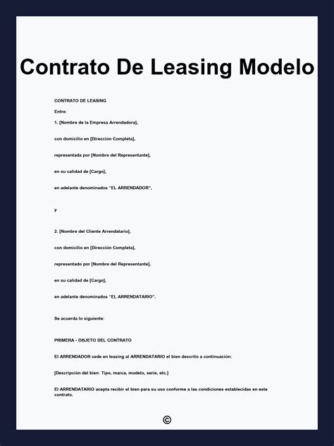 Que Es El Contrato De Leasing En Guatemala Image To Ucontrato De