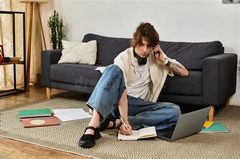 Young Student Focused On Studies At Stock Image Image Of Preparation