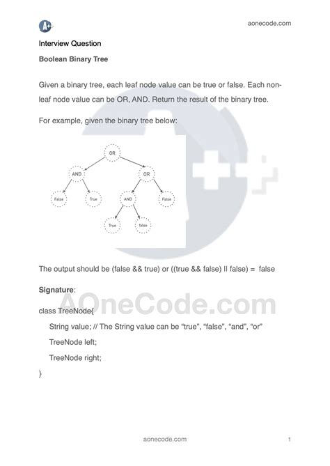 Boolean Binary Tree