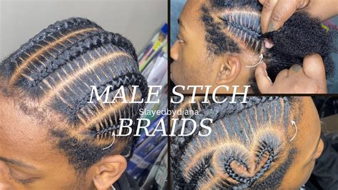 Male Stich Braids With Small Design Youtube
