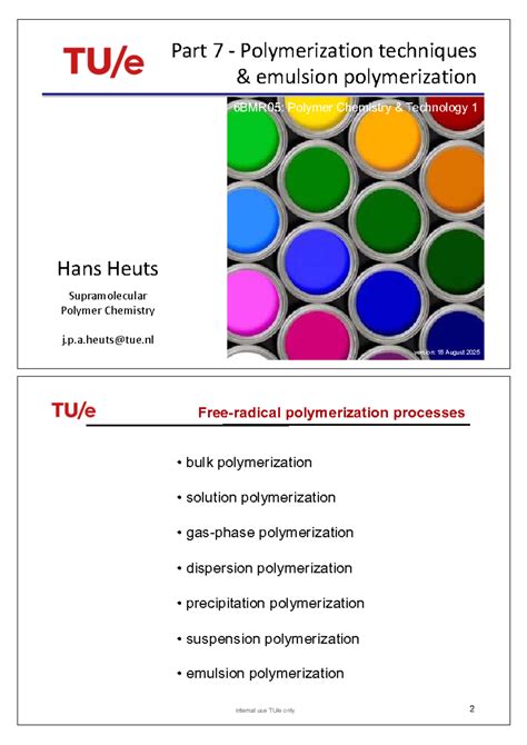 6bmr05 Polymerization Techniques And Emulsion Polymerization Overview