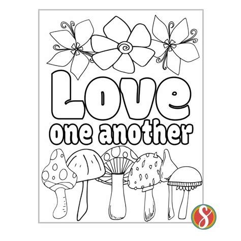 Love One Another Coloring Pages — Stevie Doodles