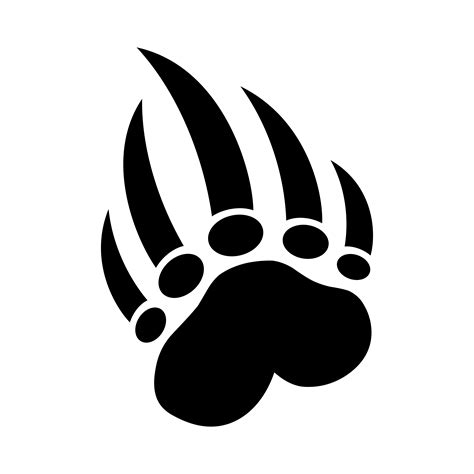 Grizzly Bear Claw Vector Illustration 507008 Vector Art At Vecteezy