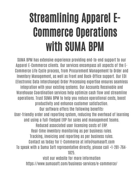 Ppt Streamlining Apparel E Commerce Operations With Suma Bpm Powerpoint Presentation Id 12204457