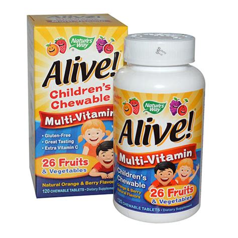 Поливитамины с микроэлементами Nature's Way Alive! Children's Multi ...