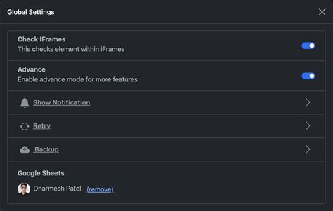 Settings Google Sheets Auto Clicker AutoFill V4 X