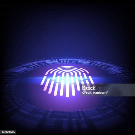 지문 스캔 생체 인식 지문 식별 보안 시스템 엄지 라인 인증 지문 스캔 식별 시스템 생체 인증 및 비즈니스 보안 개념 개념에 대한 스톡 벡터 아트 및 기타 이미지 Istock