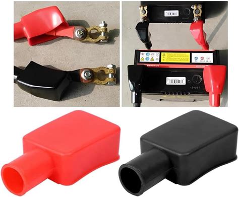 Zipelo Car Battery Terminal Cover 2pcs Soft Rubber Vehicle