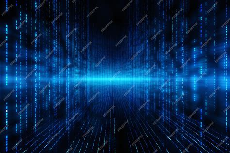Futuristic Binary Code Matrix Pattern Background For Cyber Security