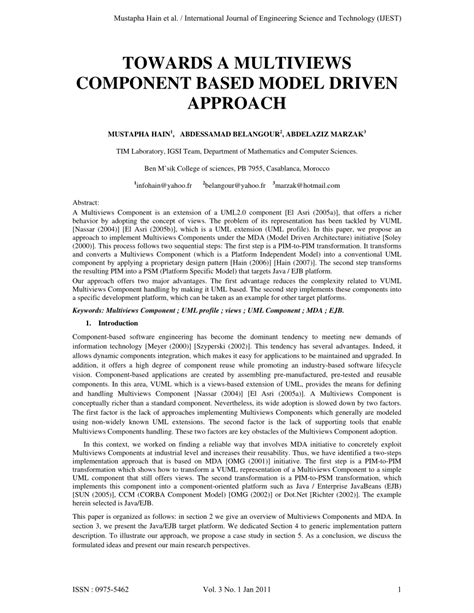 PDF TOWARDS A MULTIVIEWS COMPONENT BASED MODEL DRIVEN APPROACH