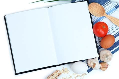 Premium Photo Cooking Concept Groceries With Empty Cookbook Close Up Premium Photo Cooking Concept Groceries With Empty Cookbook Close Up