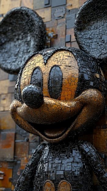 Mickey Mouse Cube Portrait Premium Ai Generated Image