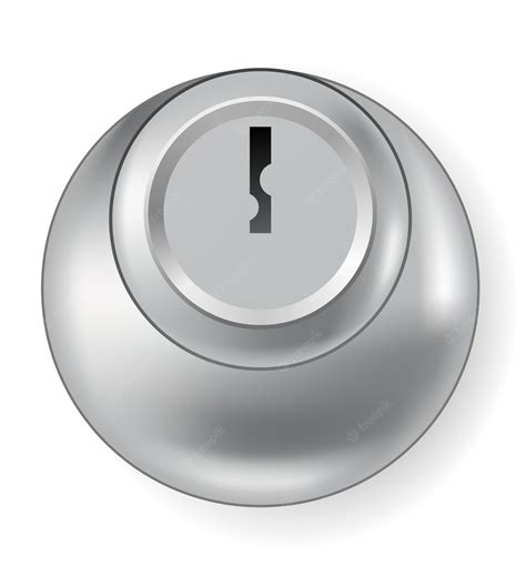 Premium Vector Metal Or Steel Secure Keyhole Element For Door Locks