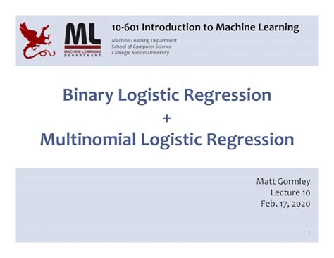 Pdf Binary Logistic Regression Multinomial Logistic