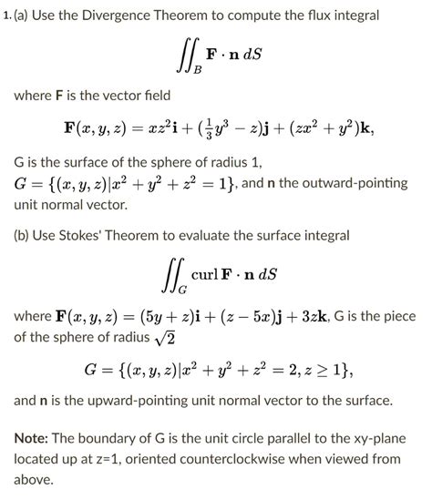 solved a use the divergence theorem to compute the flux integral âˆ¬