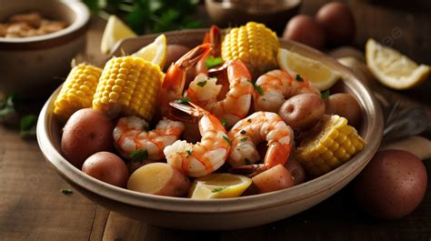 Crawfish Boil With Shrimp Background Shrimp Boil Picture Background