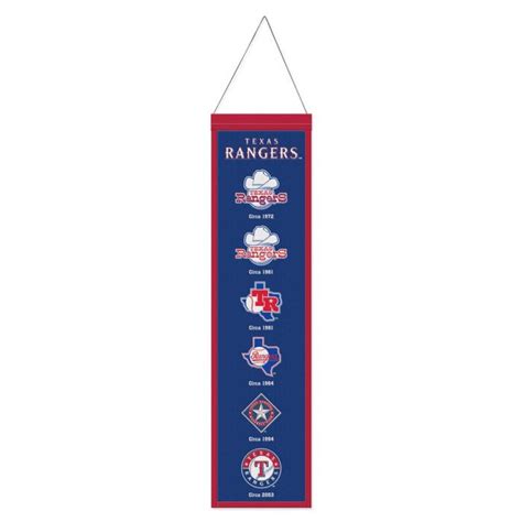 Texas Rangers Evolution Banner Pin Display