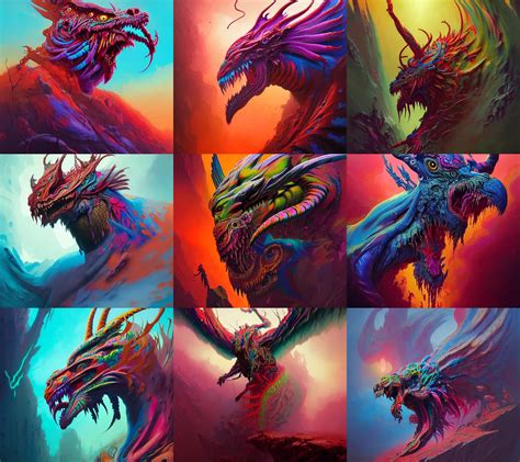 Giant Colorful Hyperbeast Complex And Intricate Lot Stable Diffusion