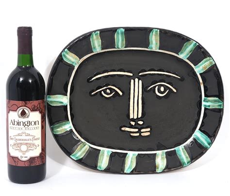 Pablo Picasso Picasso Grey Face Earthenware Madoura Charger Mutualart