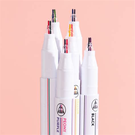Double Line Marker Pens 6 Pack Erin Condren