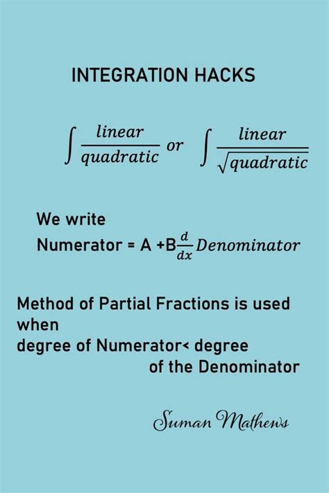 Secret Tips To Excel In Integral Calculus Calculus Math Formulas