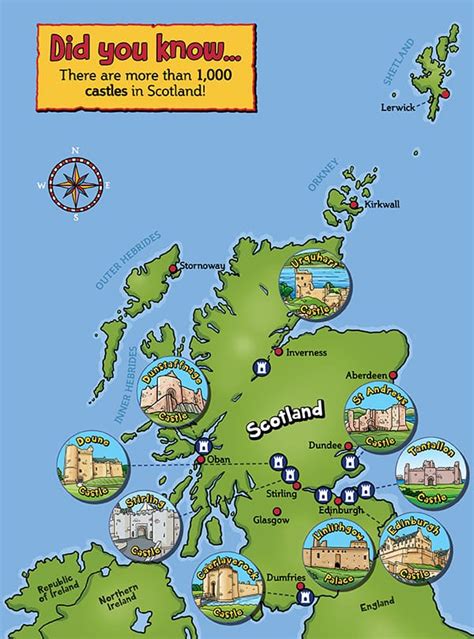 Map Of Castles Of Scotland