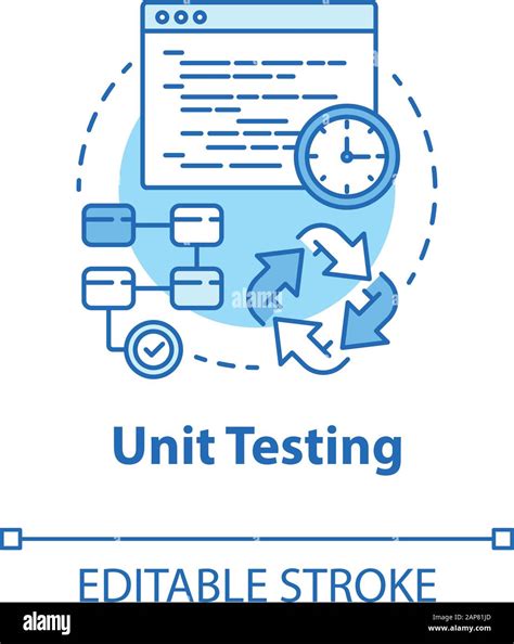 Unit Testing Turquoise Concept Icon Software Development Stage Idea Thin Line Illustration App