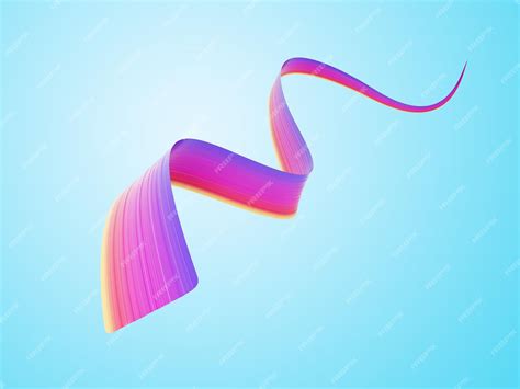 3d волнистый блестящий флаг ленты социальных сетей изолированный на мягком синем фоне 3d