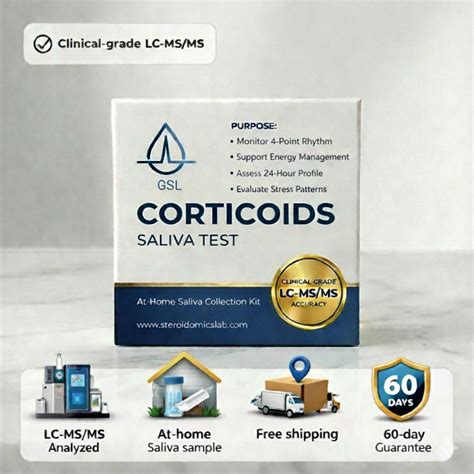 Gsl 4 In 1 Cortisol Saliva Home Test Kit Steroidomics Lab