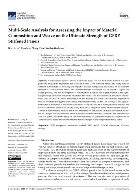 Pdf Multi Scale Analysis For Assessing The Impact Of Material Composition And Weave On The