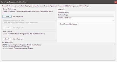 GitHub CurseForgeCommunity Cf Troubleshooter Win CurseForge Unofficial Troubleshooter