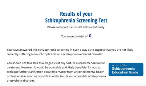 Schizophrenia Screening Test Typology Central